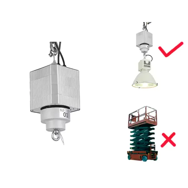 Motorized Luminaire High Bay Electric Lighting Lifter System