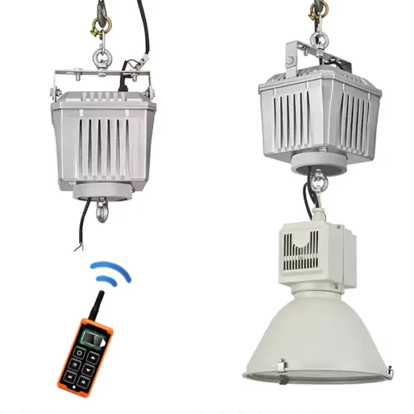 Motorized Light Fixture Raising and Lowering Lift System